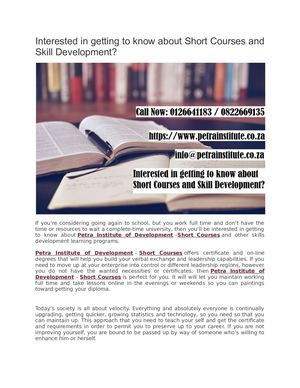 Calaméo - Interested In Getting To Know About Short Courses And Skill ...