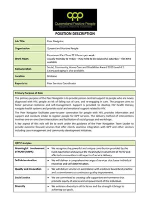 Calaméo - Peer Navigator Position Description November 2021 With Ksc