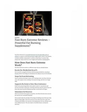Calaméo - Fast Burn Extreme Reviews – Powerful Fat Burning Supplement?