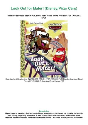 Calaméo - full ebook Look Out for Mater! (Disney/Pixar Cars) (E.B.O.O.K ...