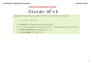 Calaméo - 2 5 3 Introduction To Modelling Vertex Form Of Quadratic Functions G Code