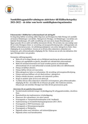 Calaméo - Handlingsplan för hållbarhet samhällsplaneringsnämnden