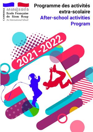 Calaméo - 02 Programme Des Activités Extra Scolaires