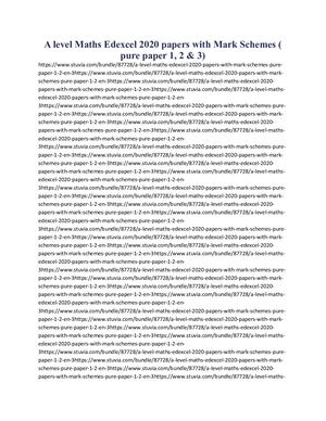 Calaméo - A Level Maths Edexcel 2020 Papers With Mark Schemes