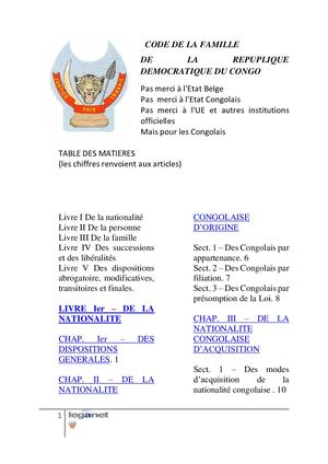 Calaméo - Code De La Famille Modifie De La Rdc