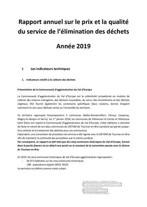 Calaméo - Rapport sur le Prix et la Qualité du Service 2019