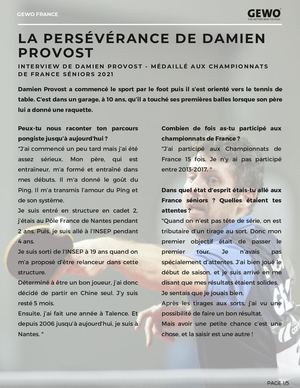 Calaméo - La persévérance de Damien Provost