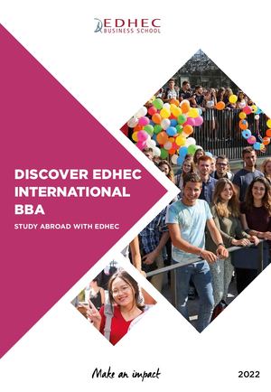 Calaméo - Discover EDHEC International BBA 2022