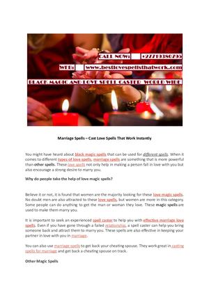 Calaméo - Marriage Spells – Cast Love Spells That Work Instantly