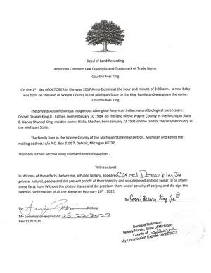 Calaméo - Baby deed Birth certificate mei