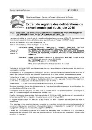 Calaméo - Crolles Deliberation 67 2015 6 Agenda Accessibilit Programm E Mlh