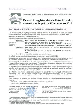 Calaméo - Crolles Deliberation 117 2015 11 Glisse 2016 Partenariat Focski Ll