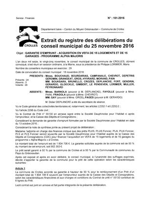 Calaméo - Crolles Deliberation 101 2016 11 Garantie D Emprunt Alpha Majoris