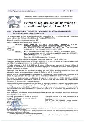 Calaméo - Crolles Deliberation 42 2017 5 D Signation Du D L Gu De La Commune L Association Fonci ...