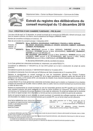 Calaméo - Crolles Deliberation 110 2019 12 Cr Ation Chambre Fun Raire