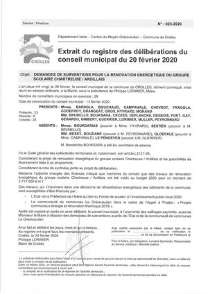 Calaméo - Crolles Deliberation 23 2020 2 Chartreuse Ardillais Cclg Fsil