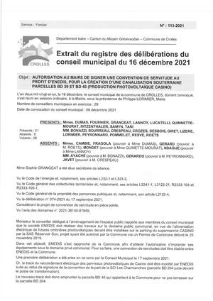 Calaméo - Crolles Deliberation 113 2021 12 Autorisation Au Maire De Signer Une Convention De ...