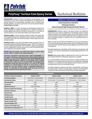 Calaméo - Polytek TB Poly Poxy Surface Coat Epoxy 5 5 2021
