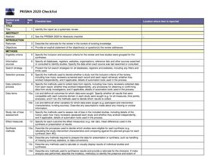 Calaméo - Prisma 2020 Checklist
