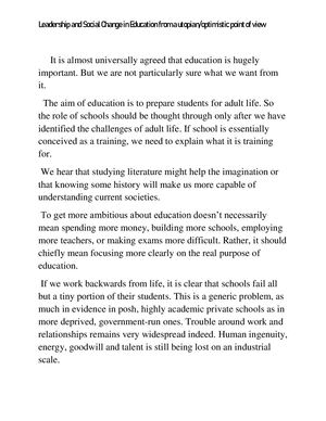 Calaméo - Utopian Leadership And Social Change In Education, Mihaela M ...