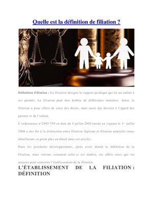 Calaméo - C'est quoi une filiation