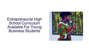 Calaméo - Entrepreneurial High School Curriculum Available For Young ...