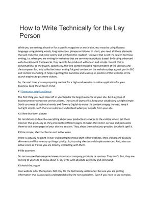 Calaméo - How To Write Technically For The Lay Person (3)