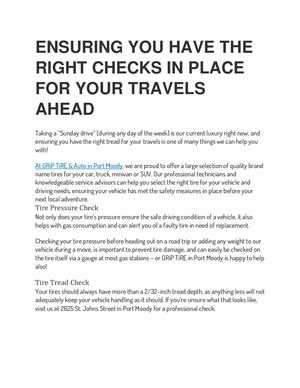 Calaméo - ENSURING YOU HAVE THE RIGHT CHECKS IN PLACE FOR YOUR TRAVELS ...