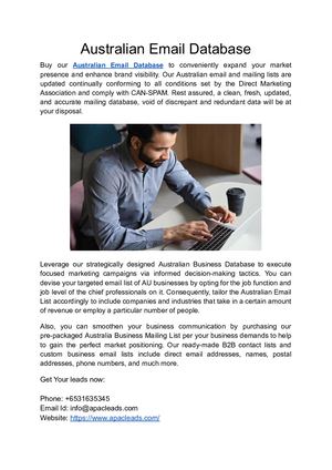 Calaméo - Australian Email Database