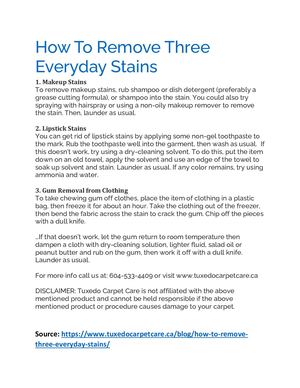 Calaméo - How To Remove Three Everyday Stains