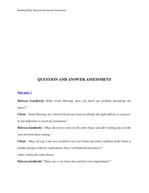 Calaméo - QUESTION AND ANSWER ASSESSMENT
