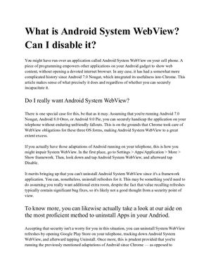 Calaméo - What Is Android System Web View Can I Disable It