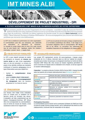 Calaméo - Fiche Développement Projet Industriel