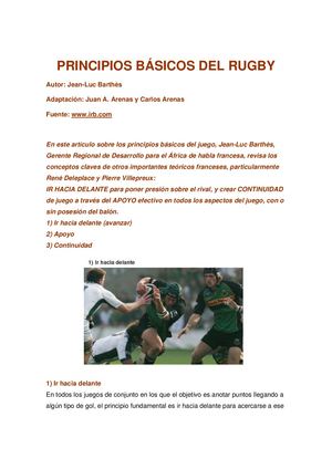 Calaméo - Principios Basicos Del Rugby