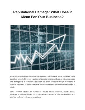 Calaméo - Reputational Damage What Does It Mean For Your Business