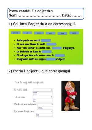 Calaméo - Prova Català Adjectius