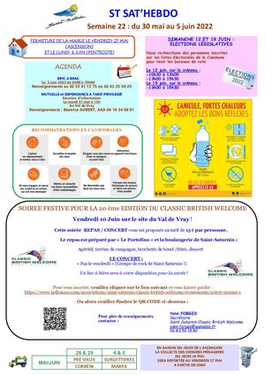 Calaméo - Semaine 22 Du 30 Mai Au 5 Juin 2022