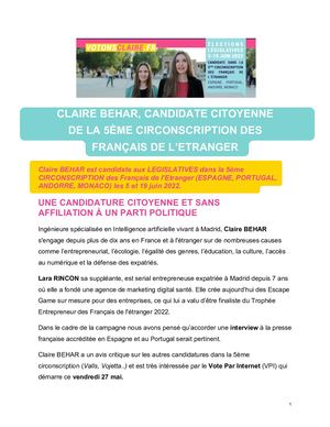 Calaméo - Communiqué De Presse Claire Behar