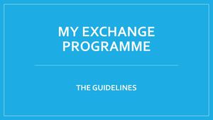 Calaméo - My Exchange Programme Guidelines