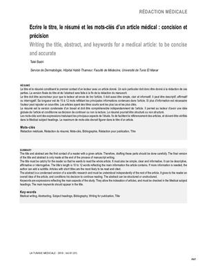 Calaméo - 1-Ecrire le titre, le résumé et les mots-clés d’un article ...