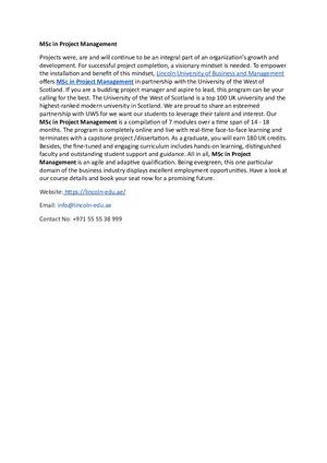 Calaméo - Msc In Project Management