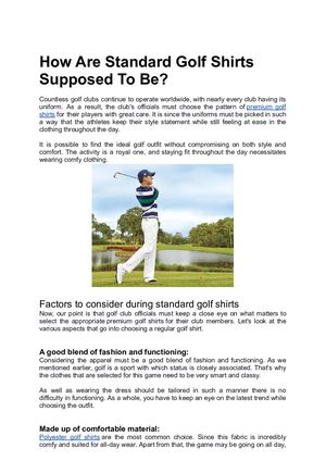 Calaméo - How Standard Golf Shirts Supposed To Be Docx