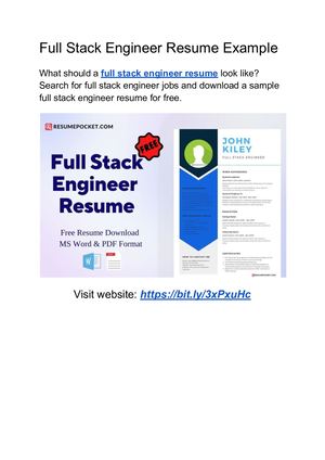 Calaméo - Full Stack Engineer Resume Example