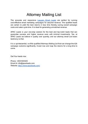 Calaméo - Attorney Mailing List