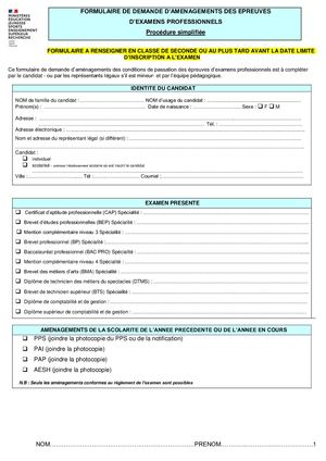 Calaméo - Formulaire De Demande D'aménagements Aux éPreuves