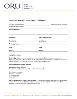 Calaméo - ORU Transcript Release Authorization