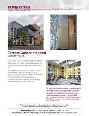 Calaméo - Toronto General Hospital - Durasystems DuraWall Panels
