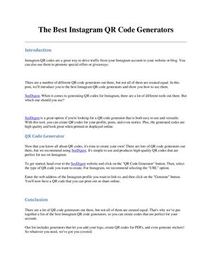 Calaméo - The Best Instagram Qr Code Generators