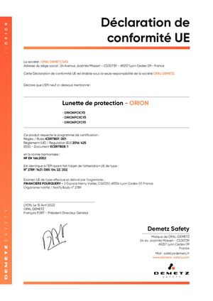 Calaméo - DECLARATION CONFORMITE ORION