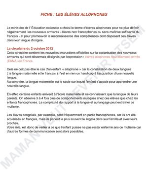 Calaméo - Fiche 12 Les élèves Allophones la récup utile